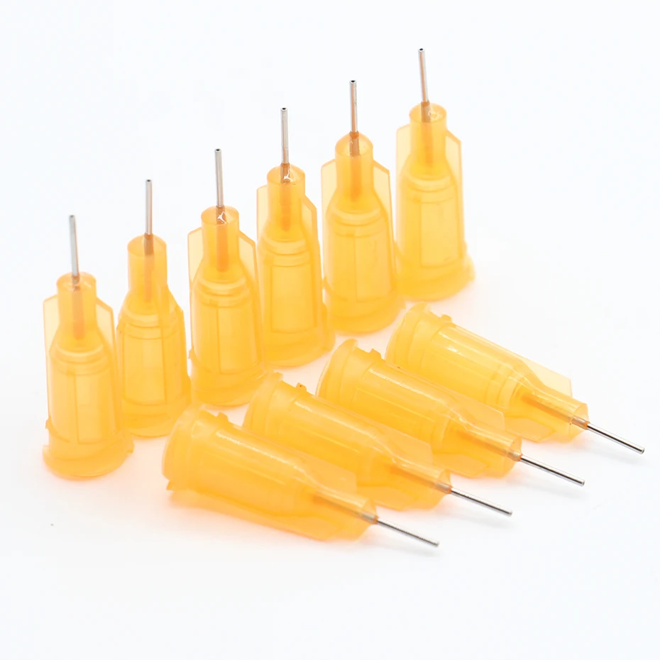 100Pc/lot 23G x 23.5mm Precision passivated S.S. Dispense Tip with PP ...
