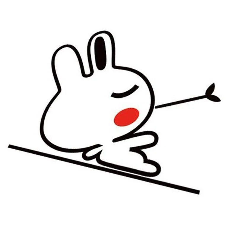 Cute Cartoon Tuzki Decals Sexy Funny TUZKI Sticker Reflective Mirror ...