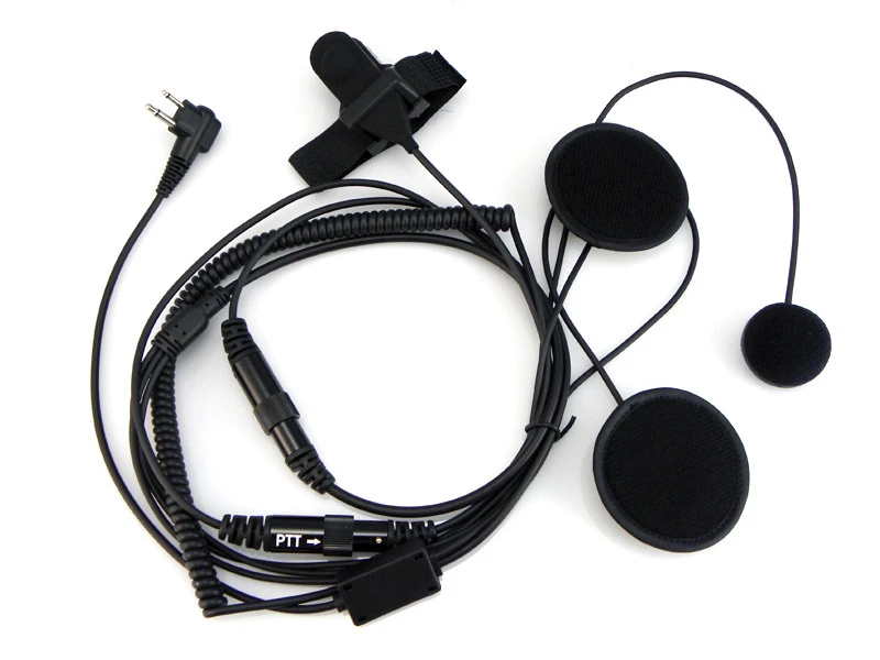 2 Pin Motorcycle Full Face Helmet Headset for Motorola Walkie Talkie ...