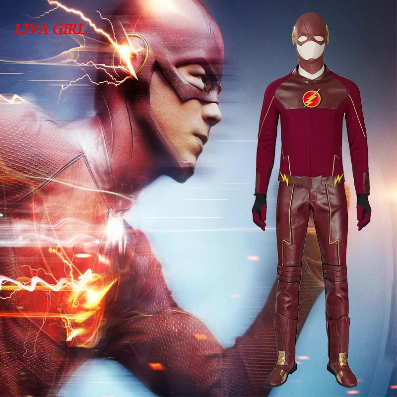 The Flash Cosplay Costume Barry Allen Suit The Flash Season 2 Barry ...