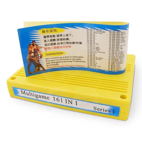 Free shipping 161 in 1 multi cartridge game pcb game board multigame ...