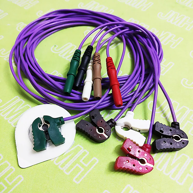 New type clip 5 Lead AHA leadwire for infant child ECG EKG,1.5mm Din ...