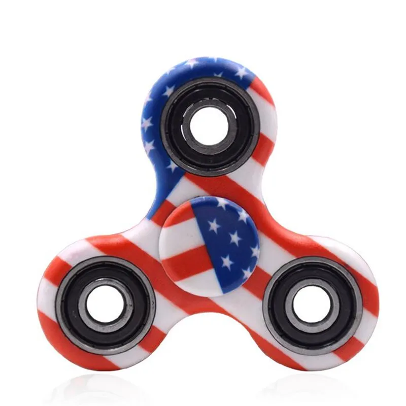 United States Flag design Tri Spinner Fidget Toy Plastic EDC Sensory ...