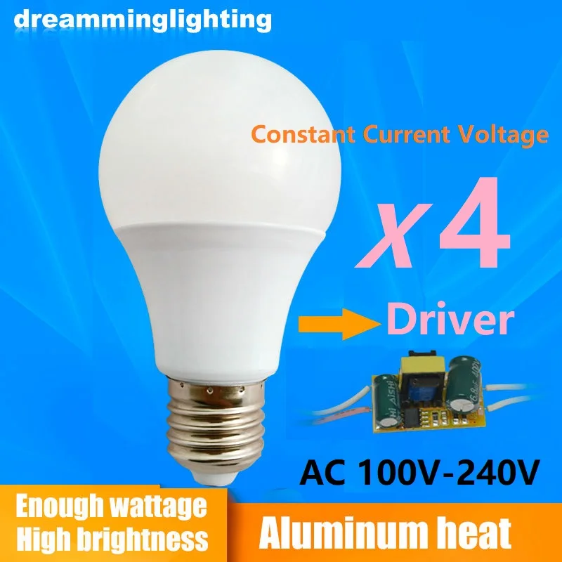 4pc/lot LED Bulbs AC 100V 240V Down Lights Home Constant Current ...