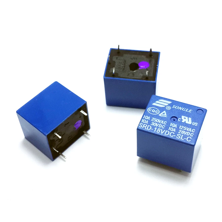 5pin 18V 10A DC sealed relay Songle brand 5 feet small relay 1NO 1NC-in ...