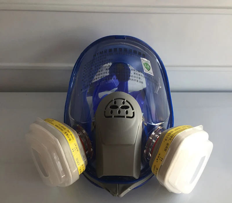SJL 6100 Mask + 2PCS 7# Filter blue Silica gel Transparent Full mask ...