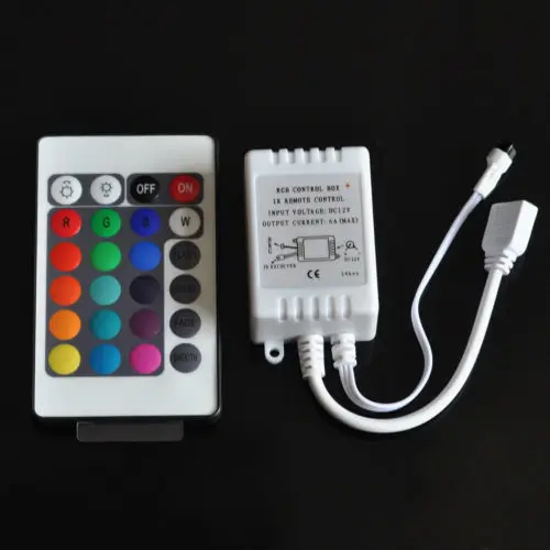 Mini 24 Key IR Remote Controller DC 12V For LED RGB 3528 5050 Light ...