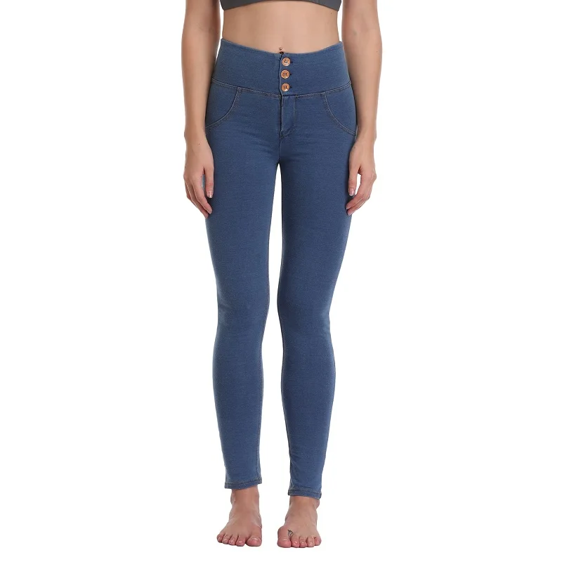New Womens High Waist Elastic Push Up Pants Sexy Fitness Bodybuilding