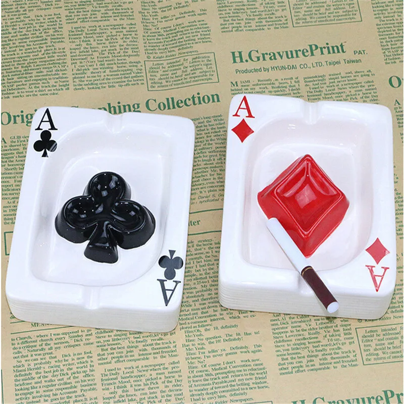 New creative ceramic ashtrays Poker style ashtray ashtray - Lightershop ...