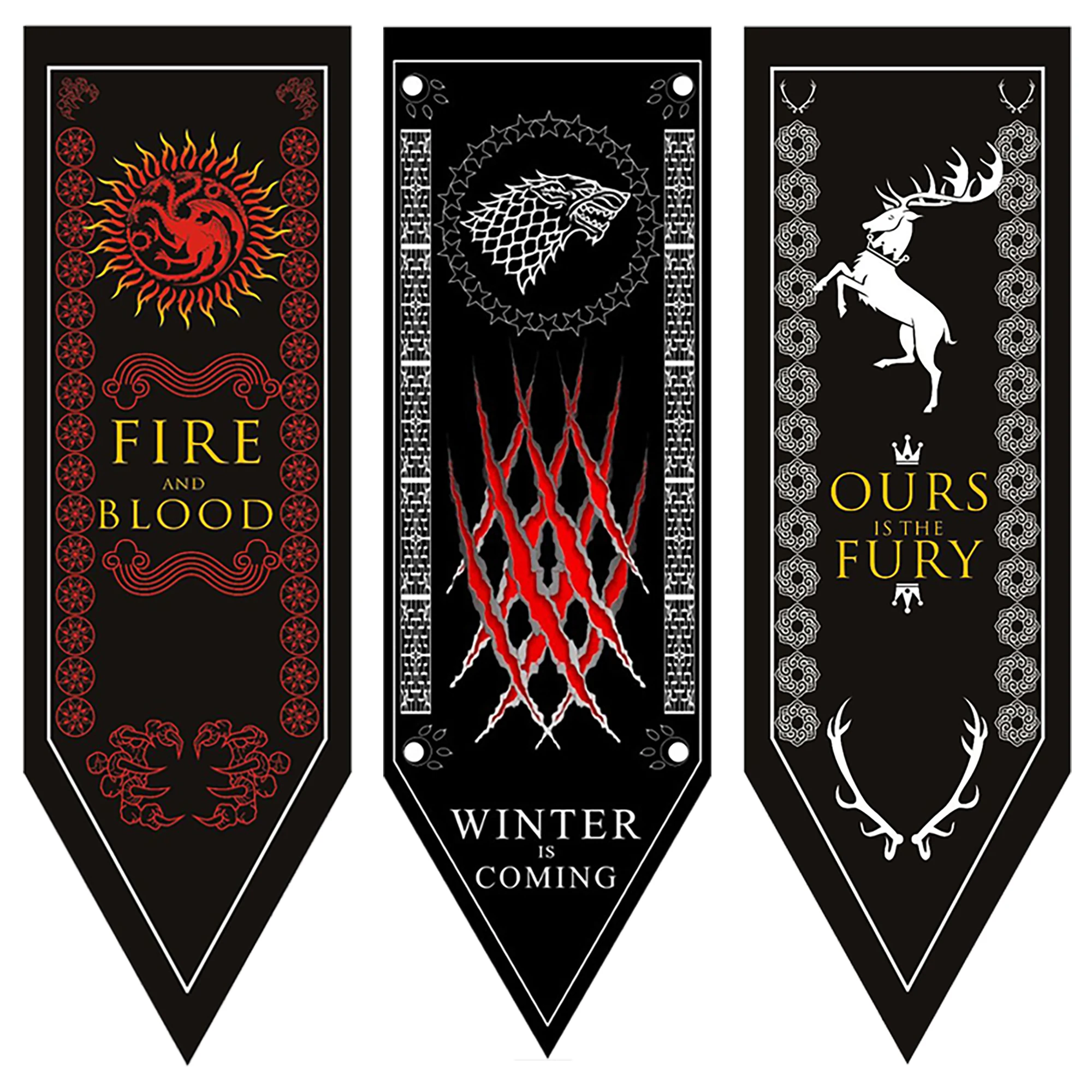 New Game Of Thrones Flag Banners Stark & Targaryen & Lannister banner ...