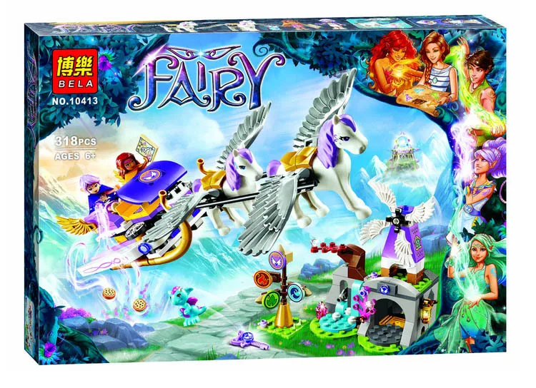 Pogo gifts 318PCS 10413 Elves Aira's Pegasus Sleigh Girls Friends ...