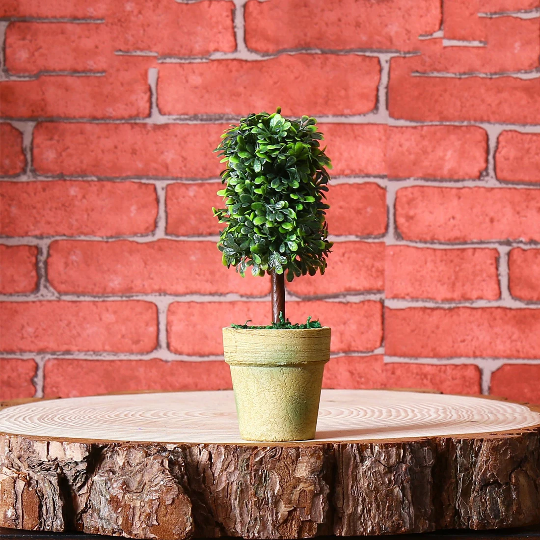 4 Types Mini Artificial Potted Plant Plastic Plant Fake Home Decoration ...