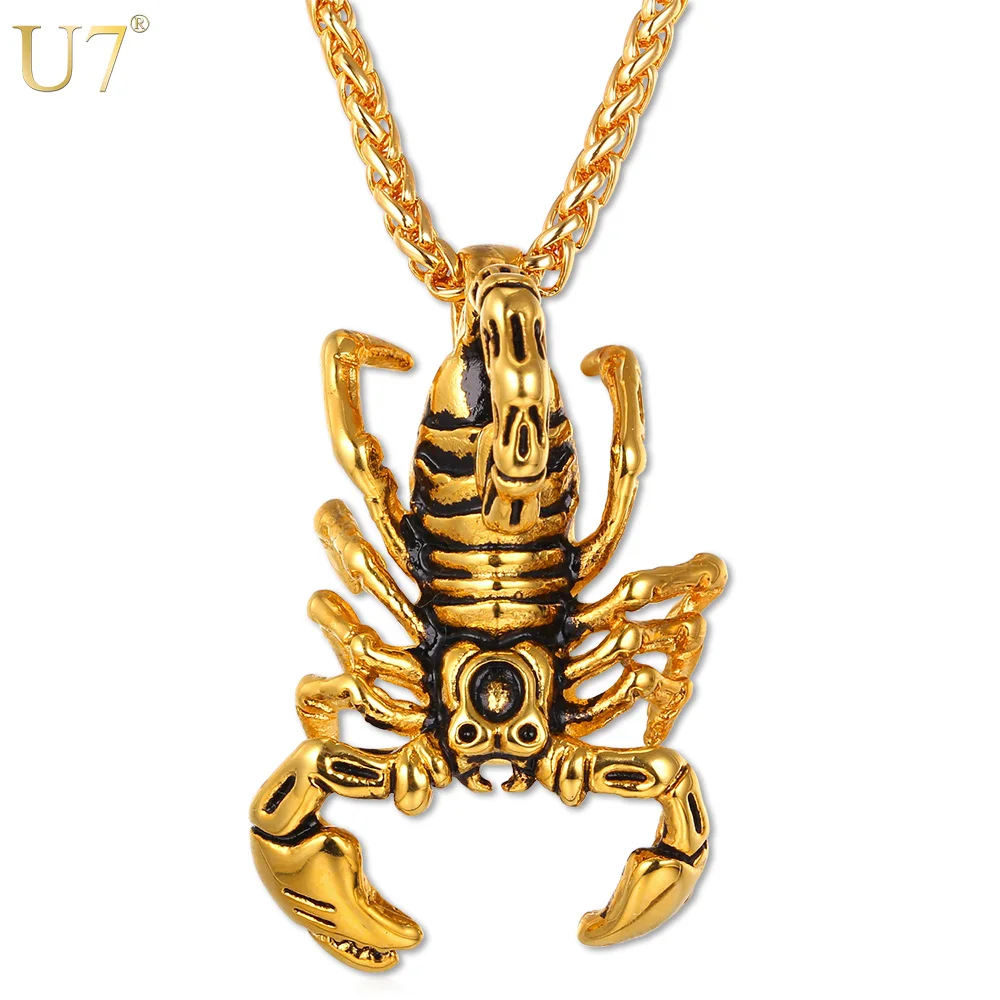 Scorpion Pendant Chain Men | Scorpion Chain Necklace Men | Scorpion ...