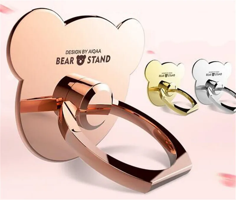 360 Rotating Metal Ring Mobile Phone Holder Universal Mount Finger Grip ...
