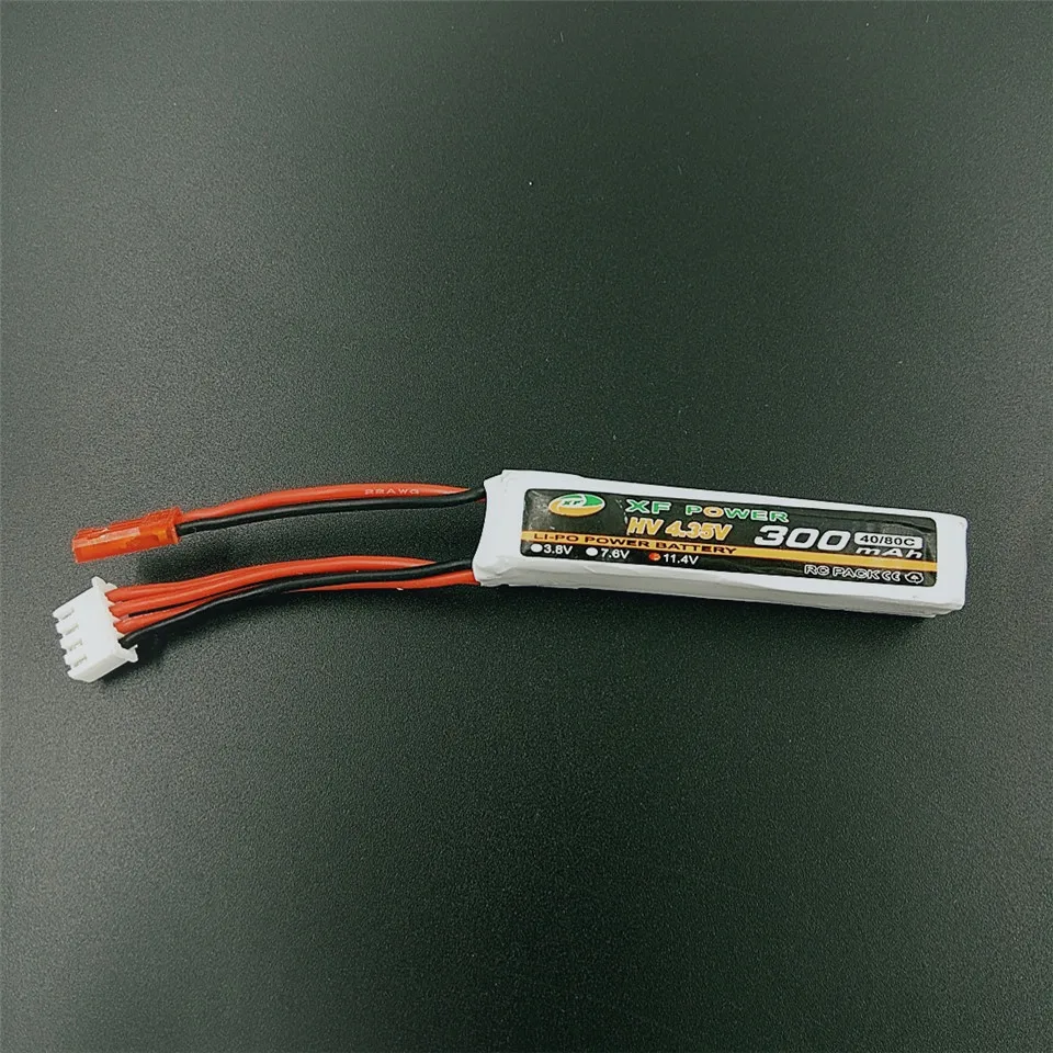 3S-HV-4-35V-Lipo-Battery-11-4V-300mAh-40C-80C-XT30-JST-Plug-Lithium ...