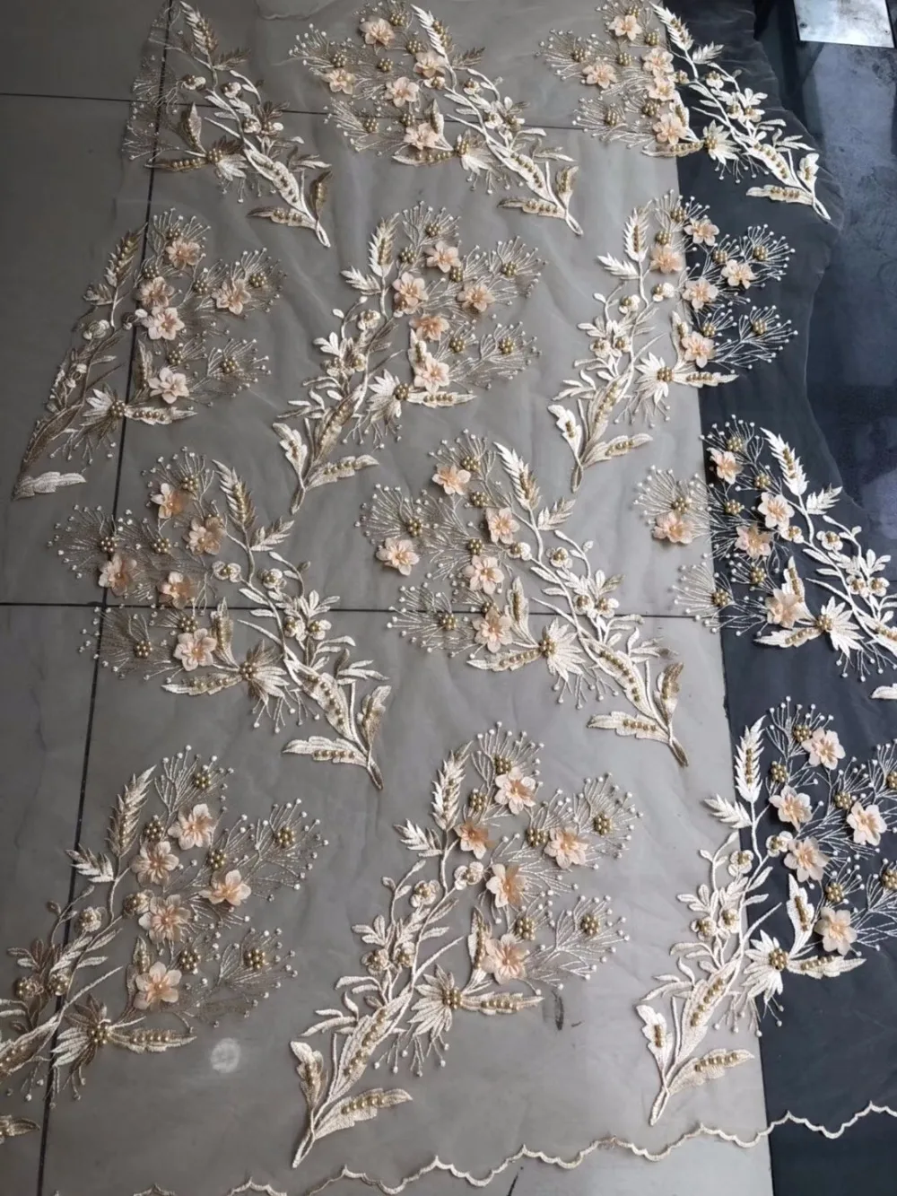 Kelas tinggi manik manik Bordir Afrika Perancis Kain Renda African ...