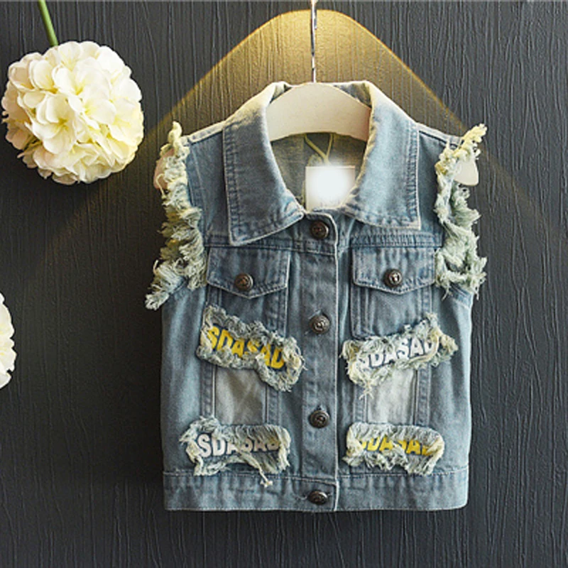 High Quality 2016 Autumn Spring Children's Jackets cool denim vest ...