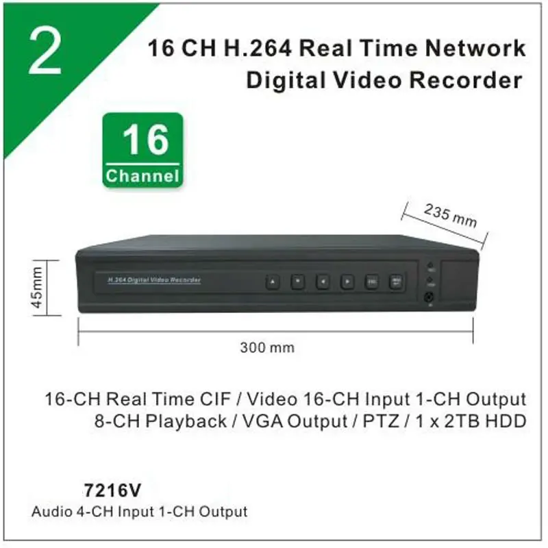 7216V H.264 16CH Network Standalone CCTV DVR|h.264 network dvr|h.264 ...