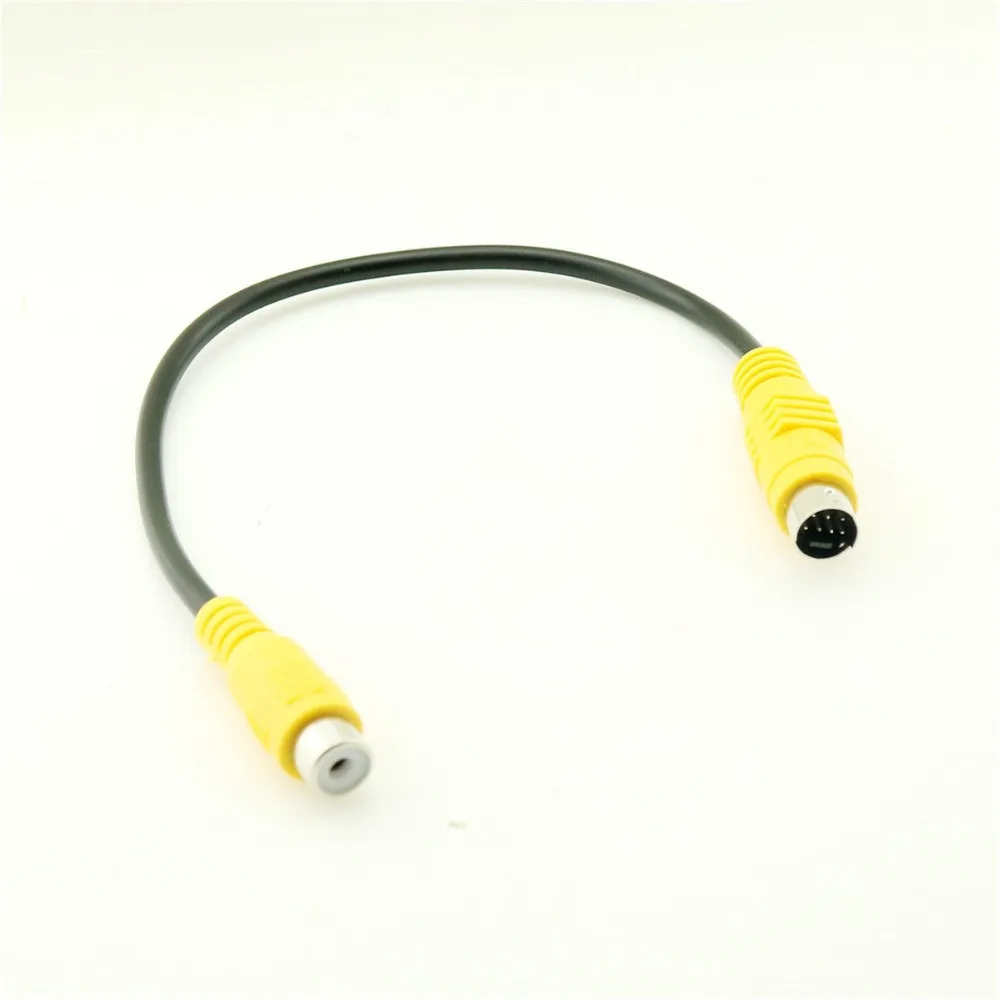 10pcs Mini DIN 7 Pin S Video Male Plug To AV TV RCA Female Audio Video ...