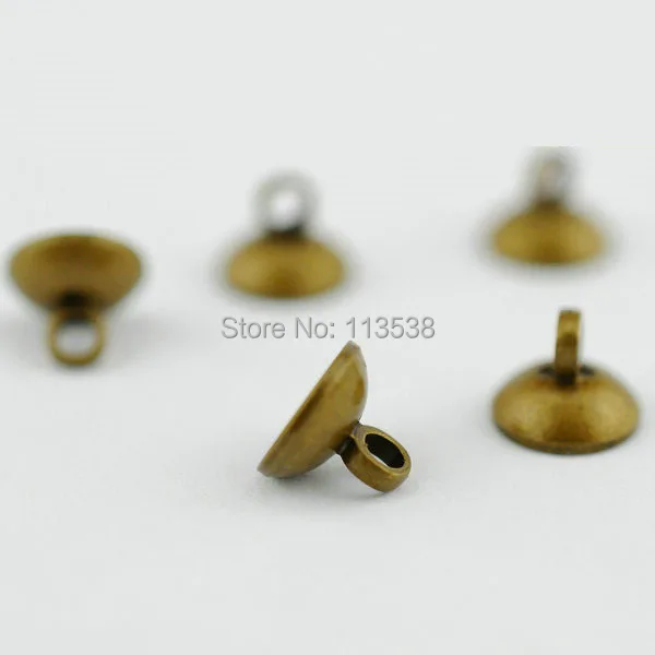 Freeship 100pcs 6mm bronze, silver, gold color metal cap pendant ...