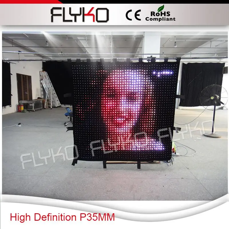 Free shipping high definition P30MM soft led curtain and stage light ...