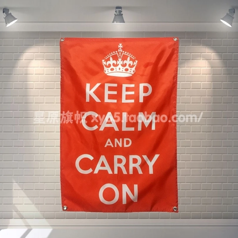 Banderines de banda de Rock "KEEP CALM AND CARRY ON", bandera colgante ...