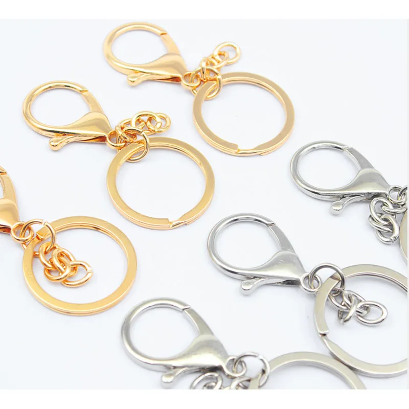 2019 jingyang Wholesale 25mm Polished Silver Color Keyring Keychain ...