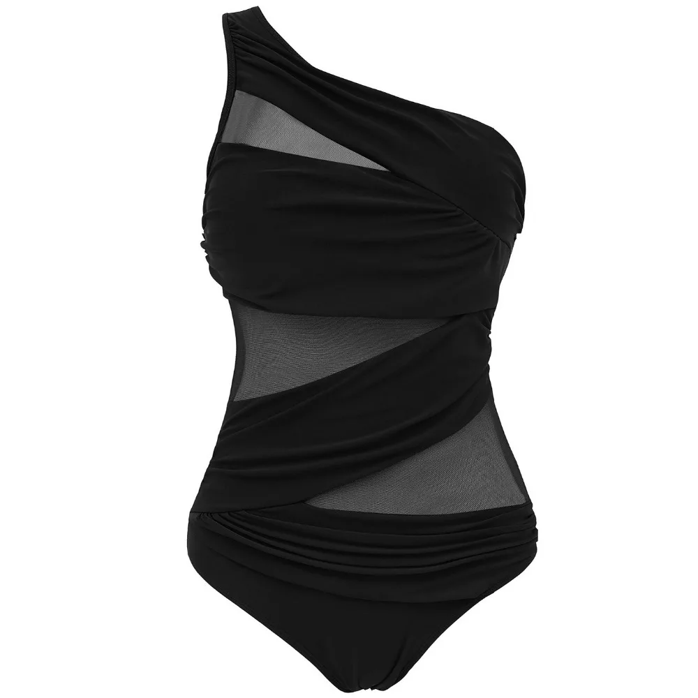 2018 Newest Sexy Monokinis One Piece Swimsuit Women Lace Swimwear Mesh