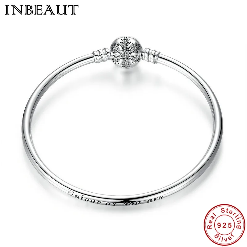 INBEAUT fit оригинальные Пандора Подвески DIY 925 пробы Серебряный браслет для женщин S925 ...