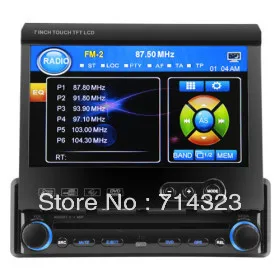 1 Din Detachable Panel In Dash Car Head Deck Unit Dvd Player 7" Touch ...