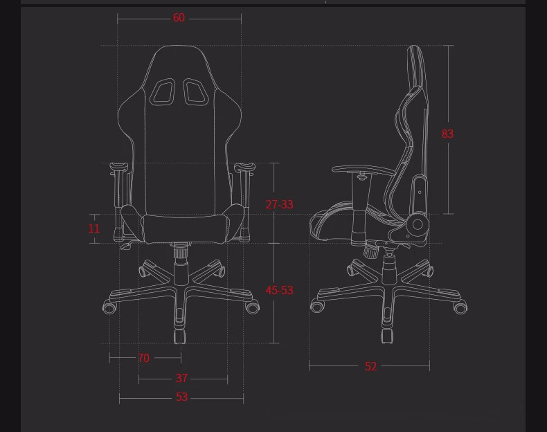 REVIEW WCG Gaming Chair Ergonomic Computer Armchair Anchor Home Cafe ...