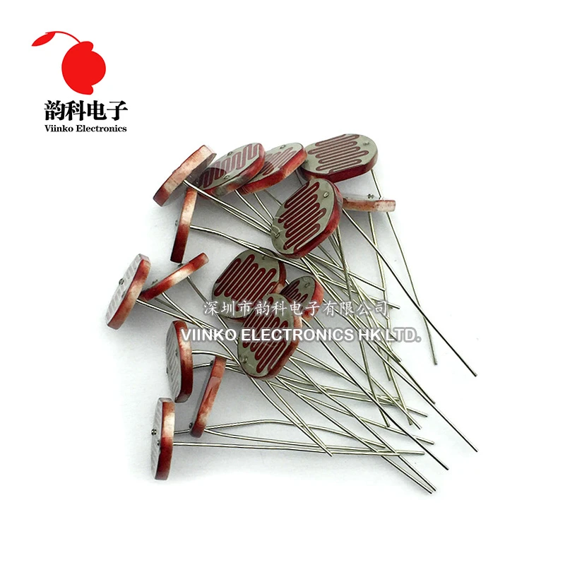 5 Pçs 12528 Luz Resistor Dependente Ldr 12mm Fotoresistor Fotossensível ...