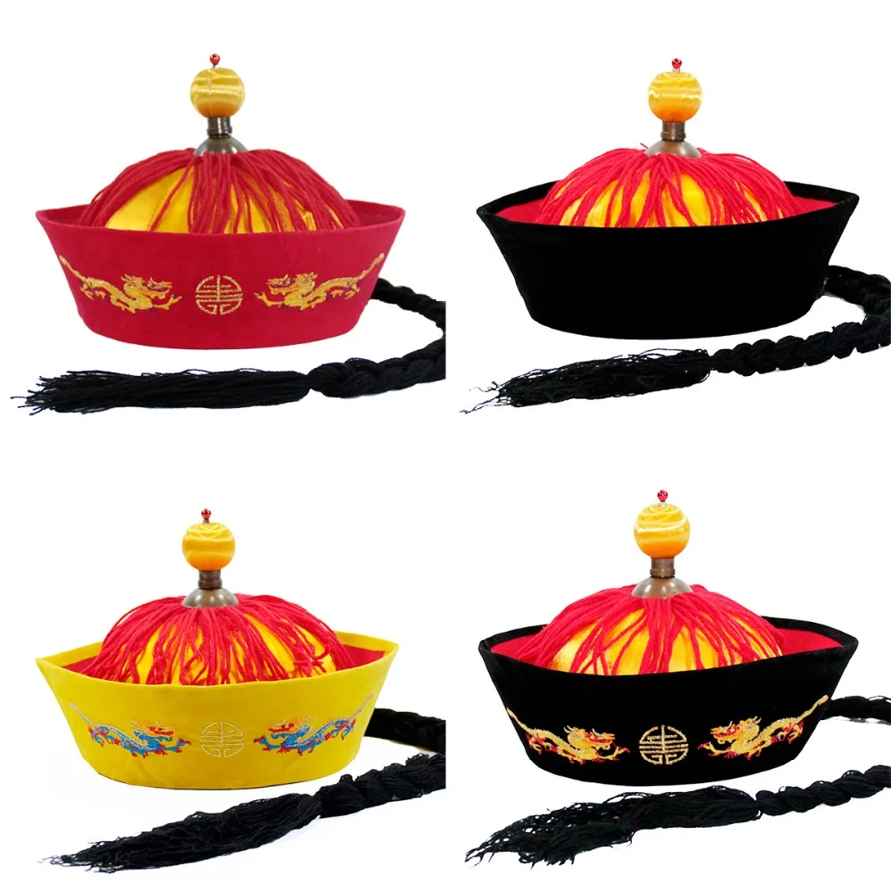 adults eunuch hat qing dynasty emperor hat royal soldier cosplay hat ...