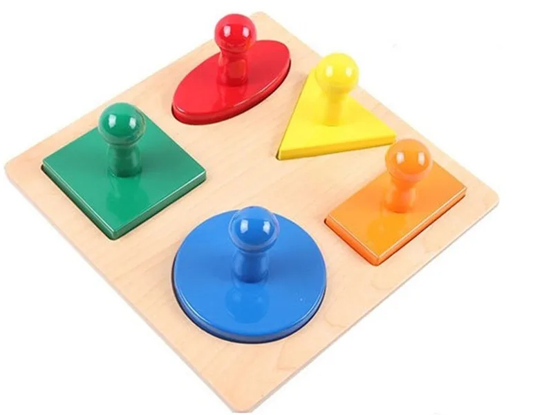 New Wooden Montessori Kids Toy Baby Wood Infant Shape Puzzles Learning ...