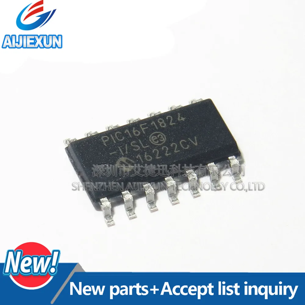 10pcs Pic16f1824 I Sl Sop14 14 20 Pin Flash Microcontrollers With