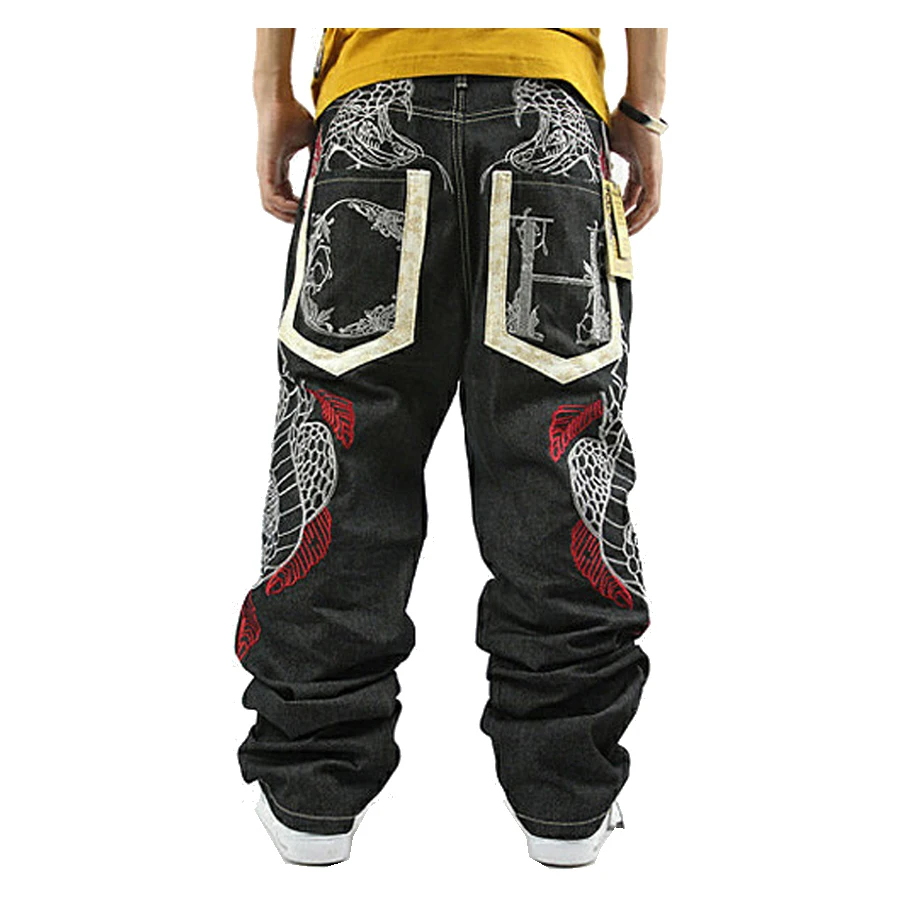 Fashion Printed Jeans New 2021 Loose Hip Hop Jeans Homme Python ...