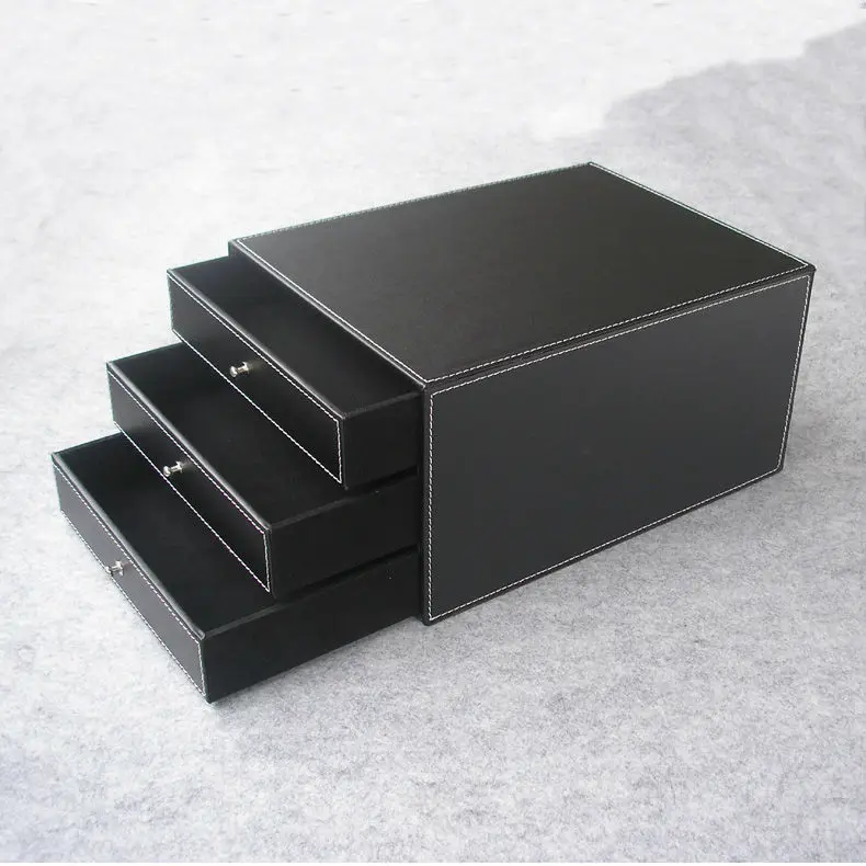 3-layer-3-drawer-wood-structure-leather-desk-filing-cabinet-storage-box ...