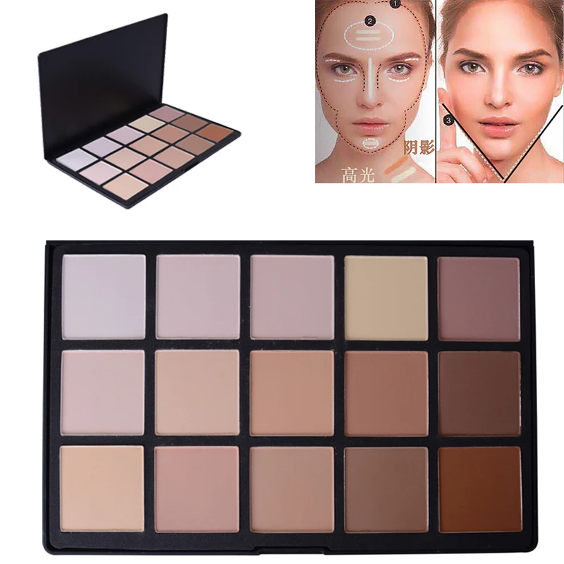 15 Color Palette Face Powder Contour Makeup Palette Matte Bronzer ...
