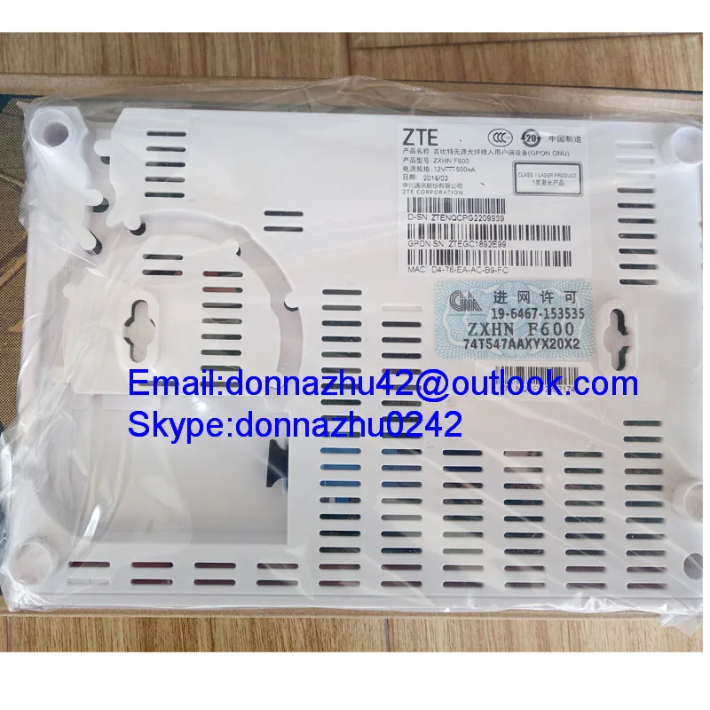 Zxhn F600 Gpon Ont Chipset WiFi Olt Gpon China F600 Ont,