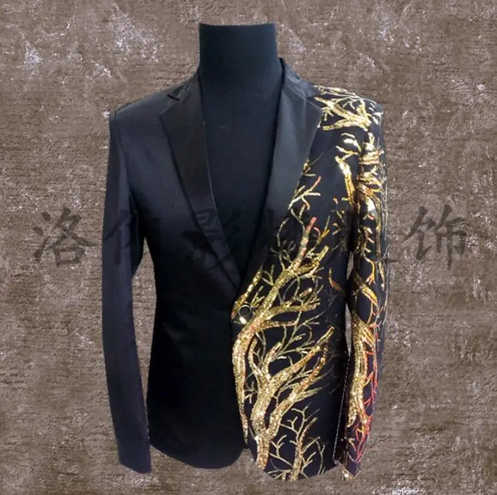 men suits designs masculino terno stage costumes for singers men sequin ...