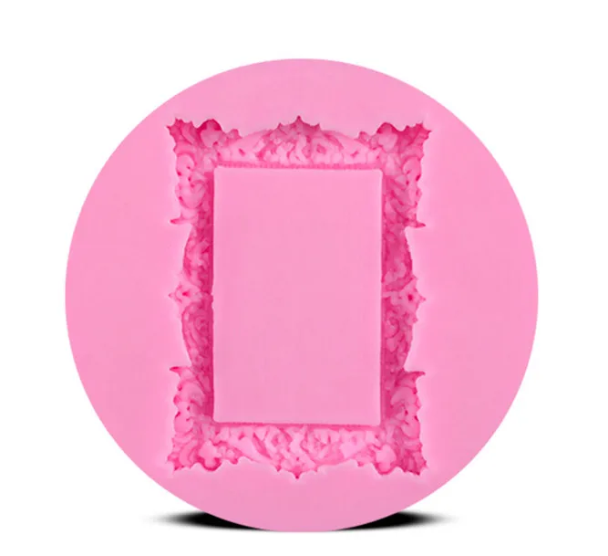 3D Frames Vintage Square Mirror shape silicone Mold Lace Fondant ...