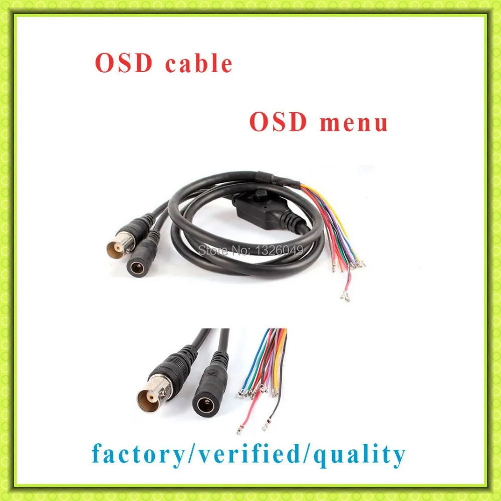 Free Shipping OSD Cable for CCD Board,CCTV video power OSD cable for ...