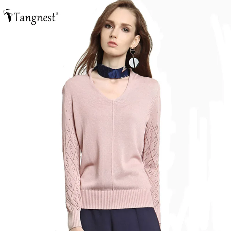 TANGNEST 2016 Mujeres Casual Elegante Color Sólido Delgado Hollow Out ...