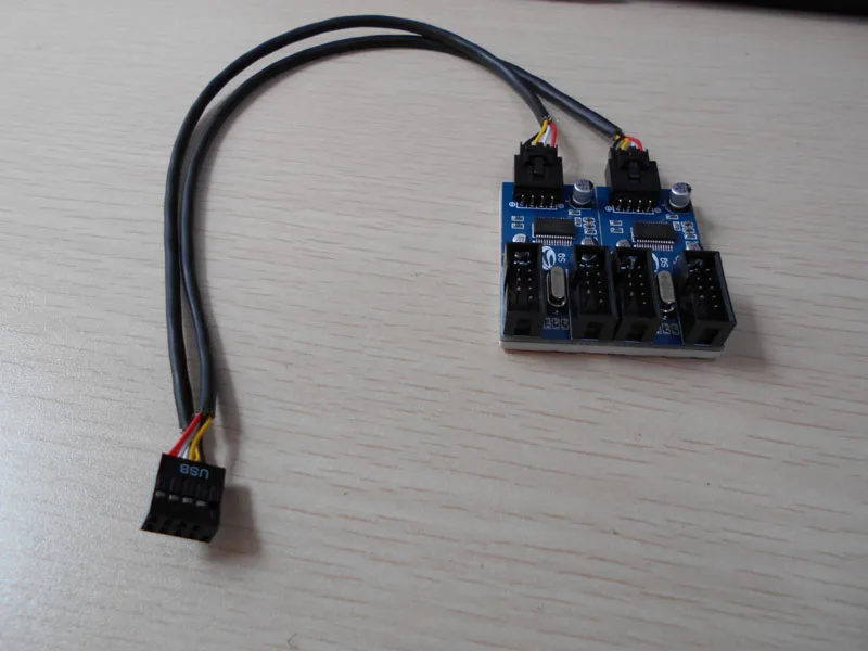 מוצר - PC Case Internal 9Pin USB 2.0 1 to 4 Splitter PCB Chipset ...