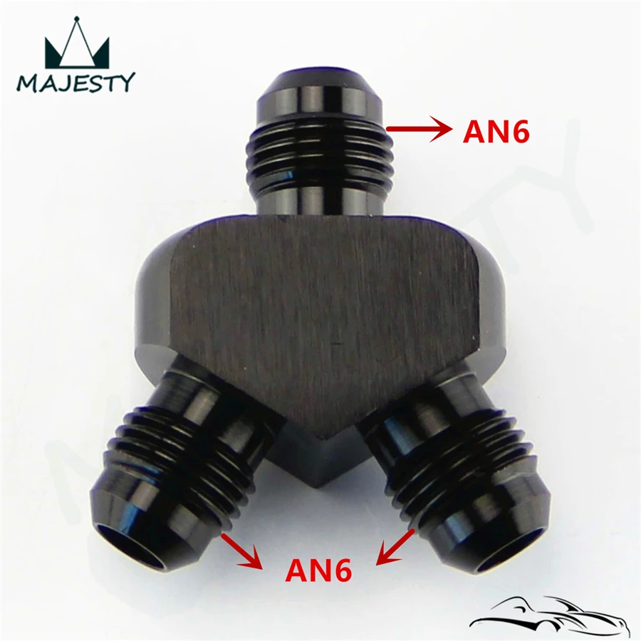 AN6*AN6*AN6 Inlet Y Block Car Performance Aluminum Fittings Adaptor ...