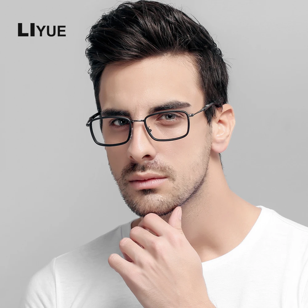 LIYUE Fashion Men Optical Glasses Style Vintage Eyeglasses Clear LIYUE Fashion Men Optical Glasses Style Vintage Eyeglasses Clear