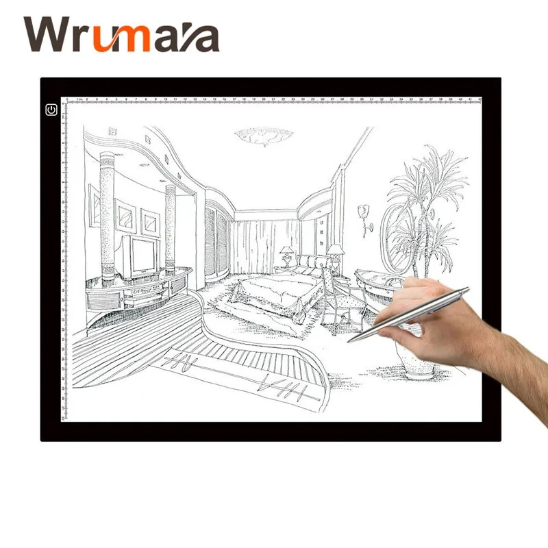 Wrumava A3 size LED Light Pad Box Drawing Board Artcraft Tracing ...