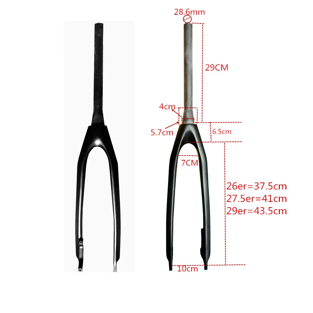 BALUGOE New Total Carbon Fiber Highway Bicycle Front Fork/Carbon ...