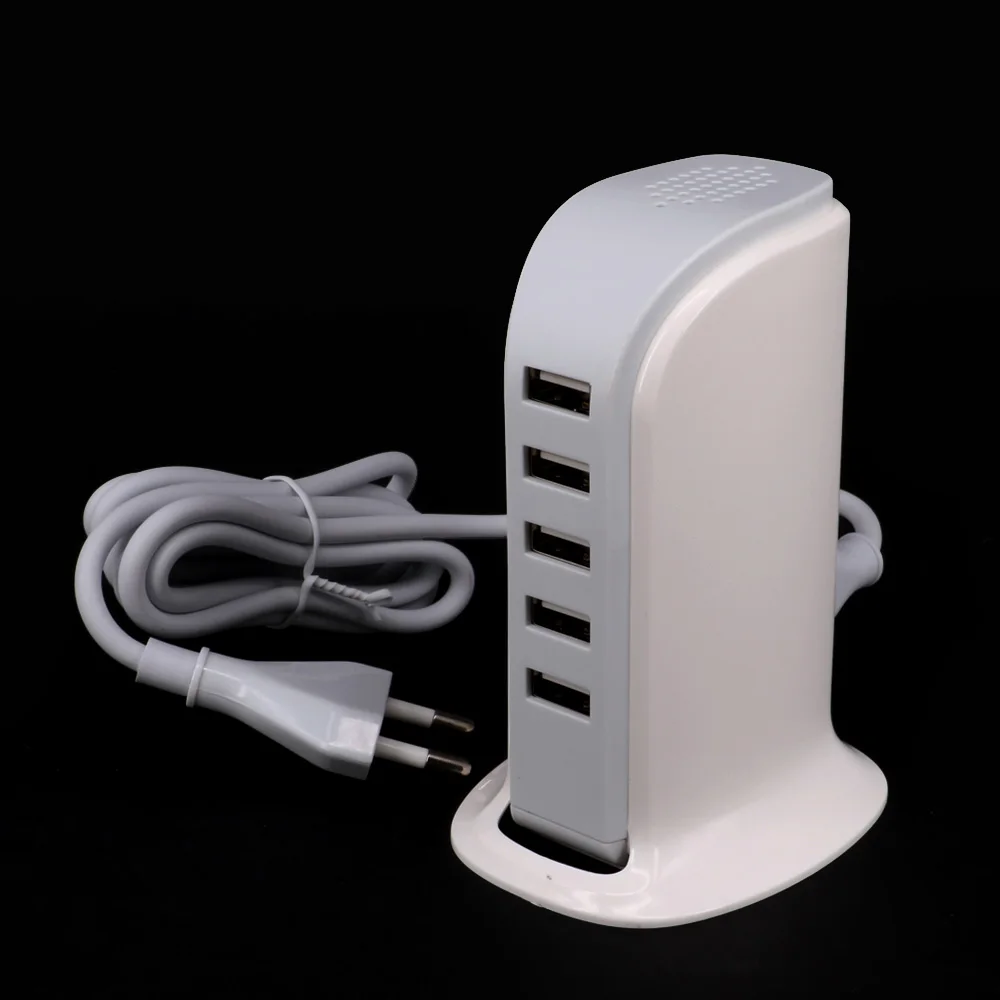 5V/6A Portable 5 Ports USB Power Adapter AC Power Wall Charger Adapter ...
