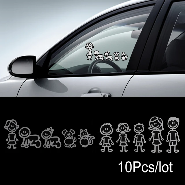 Aliexpress.com : Buy Family Member Car Sticker Cartoons Styling Car ...